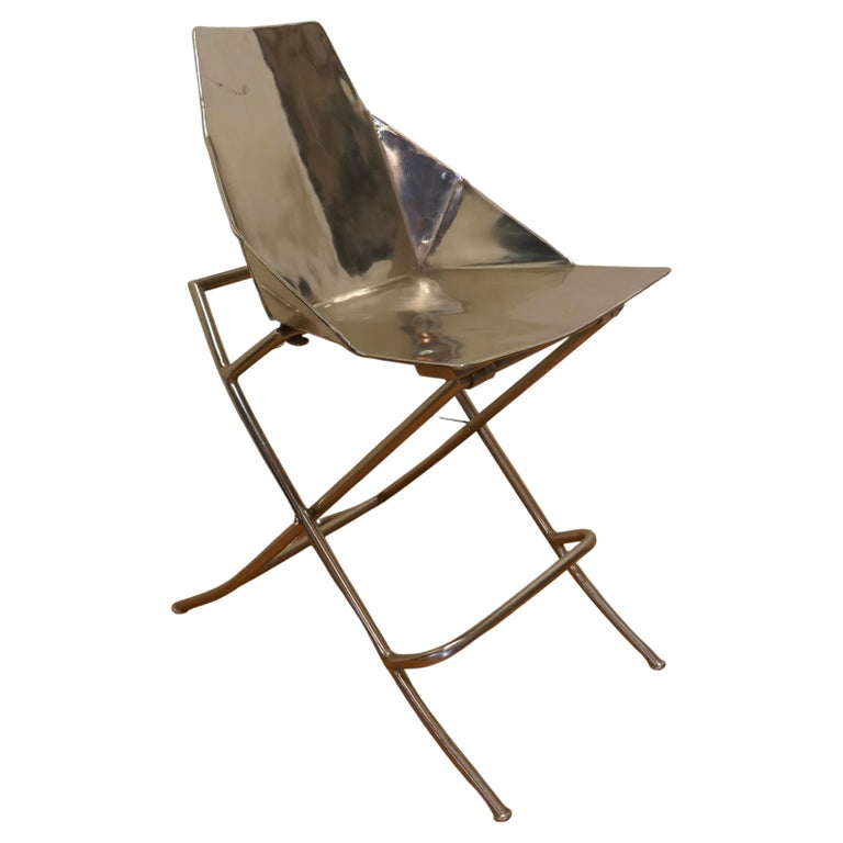 Unusual Steel Adjustable Designer Chair For Sale at 1stDibs