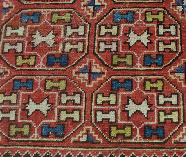 Unusual Turkoman Beshir Main Carpet at 1stDibs