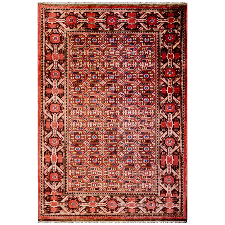 Unusual Turkoman Beshir Main Carpet at 1stDibs