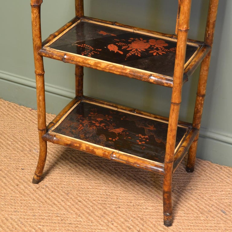 Unusual Victorian Antique Decorative Bamboo What Not or Side Table For ...