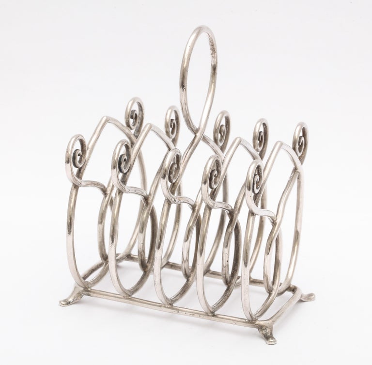 Unusual Victorian Footed Sterling Silver Toast Rack by Gorham at ...