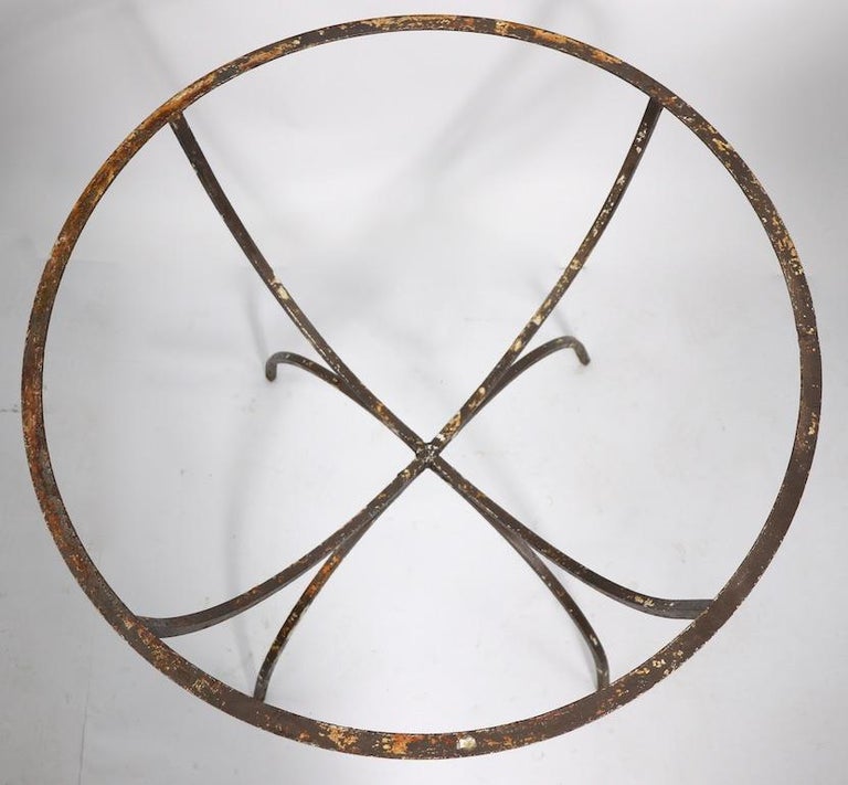Unusual Wrought Iron Dining Table Base at 1stDibs