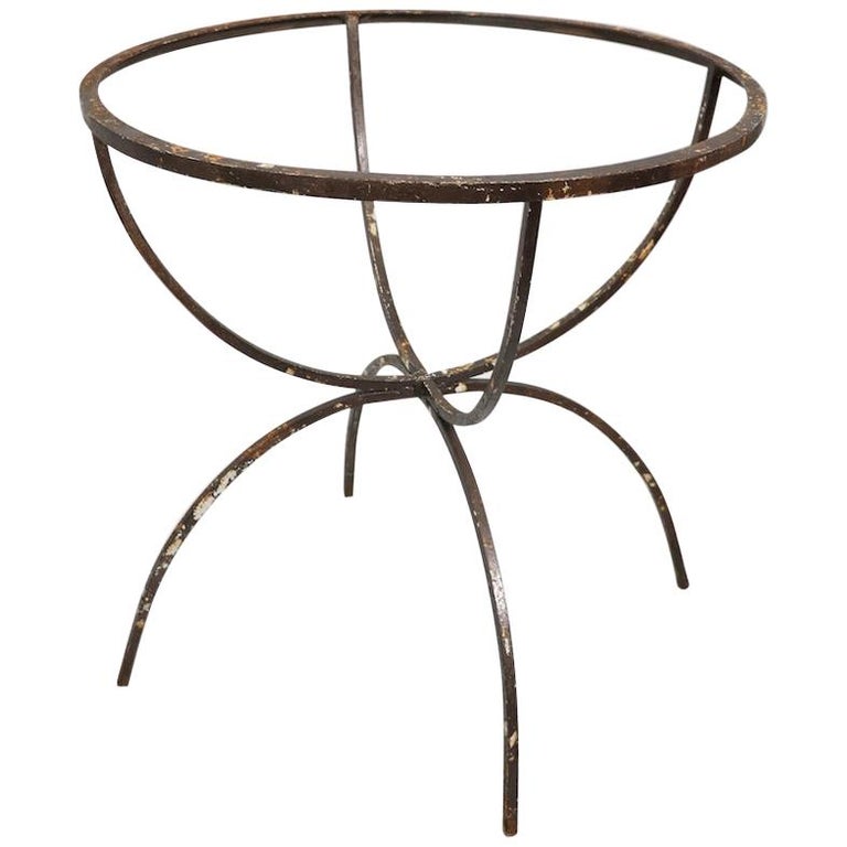 Unusual Wrought Iron Dining Table Base at 1stDibs