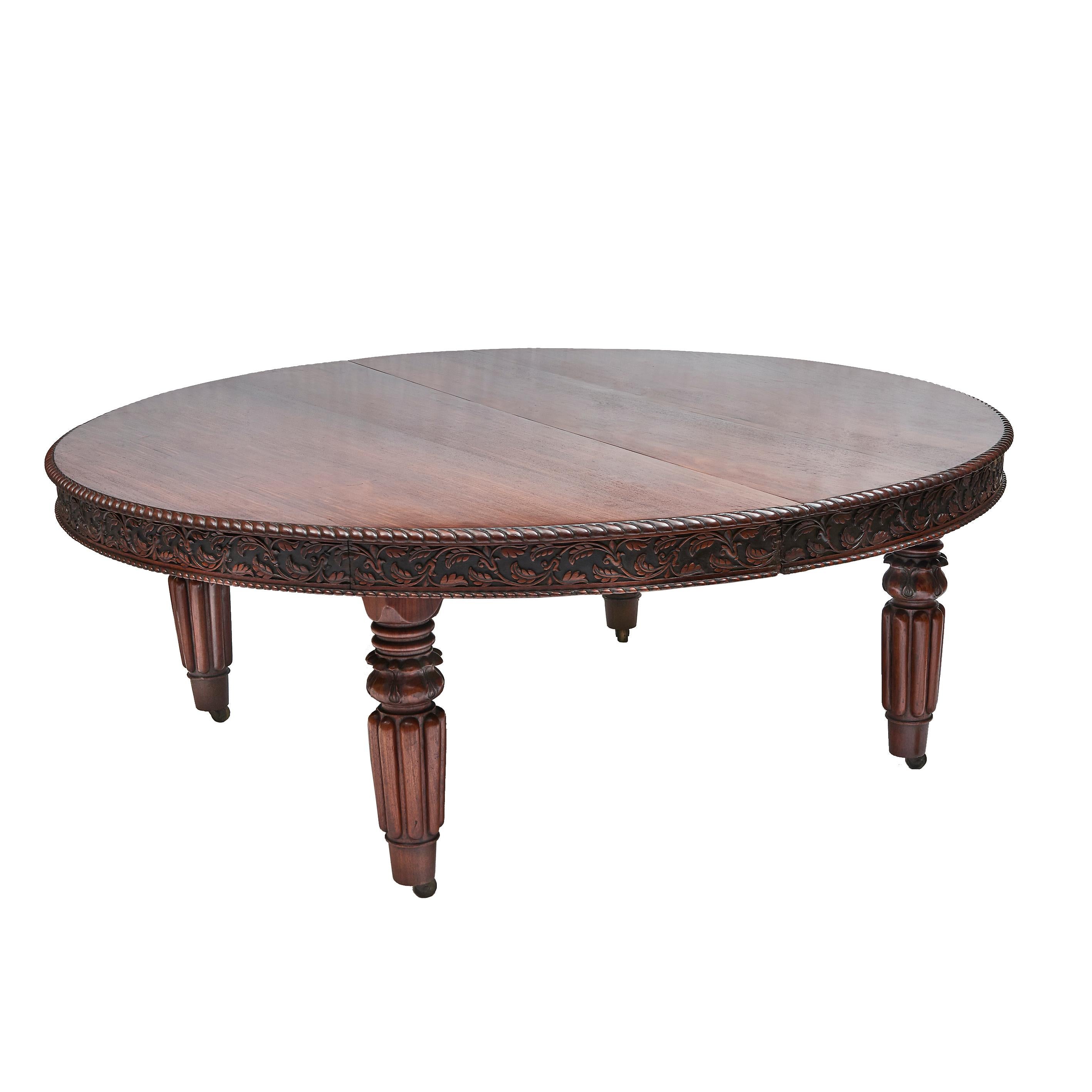 Unusually Large Anglo-Indian Teak Centre Table, 19th Century For Sale ...