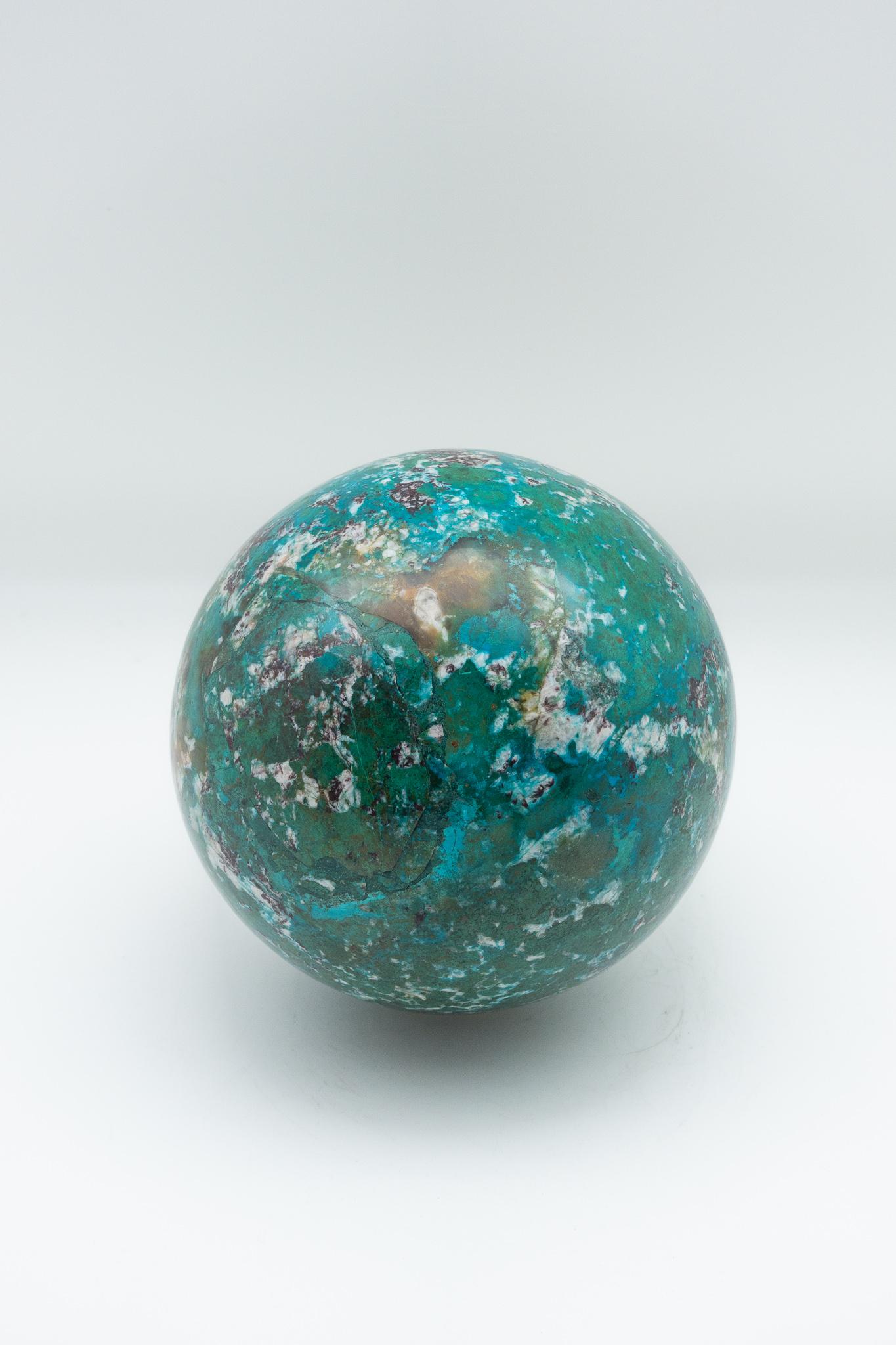 Unusually Large Chrysocolla Sphere Specimen at 1stDibs