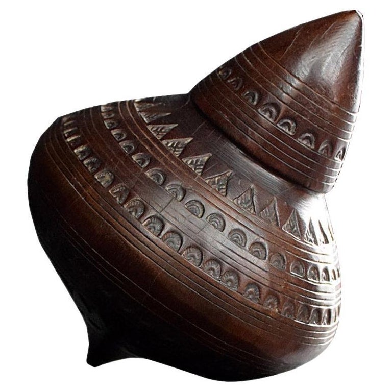 Unusually Oversized Folk art Spinning Top For Sale at 1stDibs