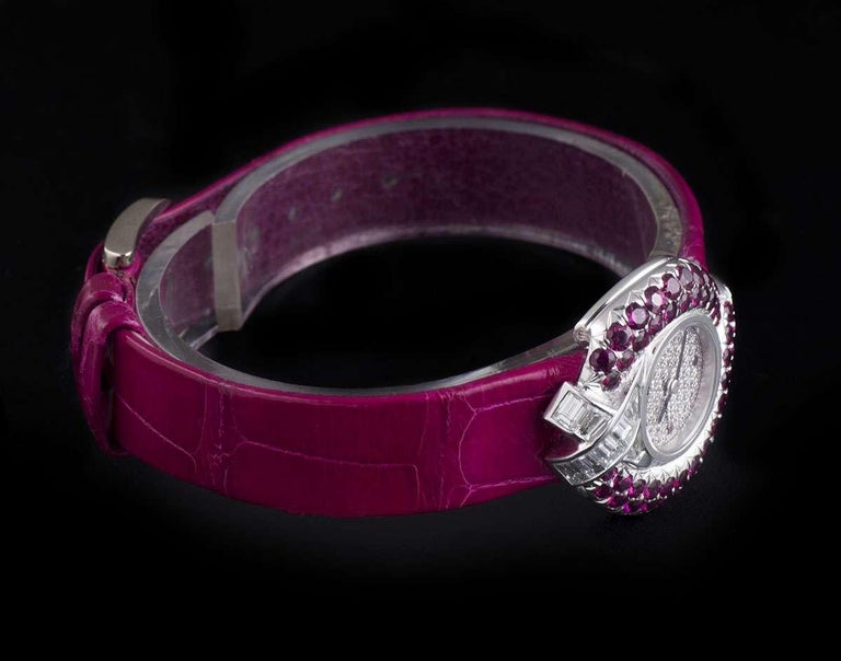 Unworn Audemars Piguet Ruby and Diamond Set Ladies Dress Wristwatch ...