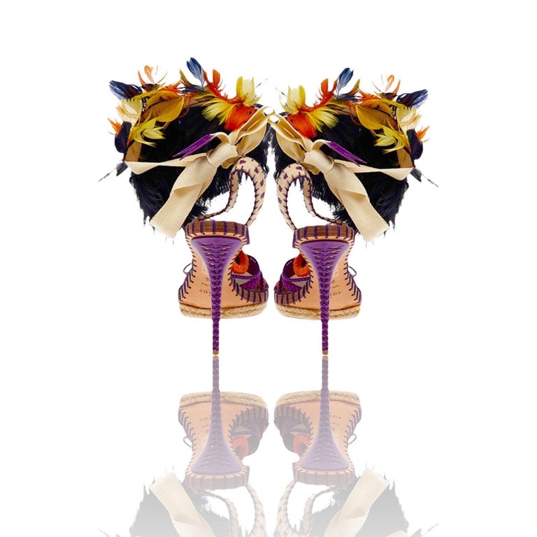 UNIQUE Unworn Christian Dior John Galliano Exotic Show Runway High Heel ...