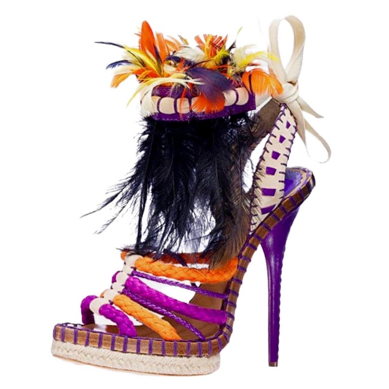 UNIQUE Unworn Christian Dior John Galliano Exotic Show Runway High Heel ...