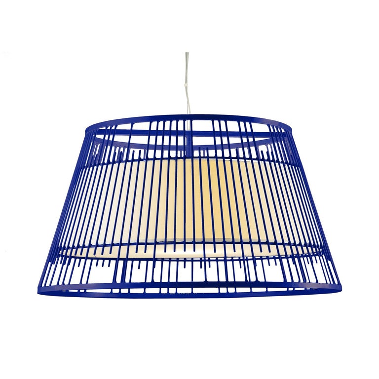 Contemporary Art Deco Inspired Up I Yellow Powder Coated Pendant Lamp ...