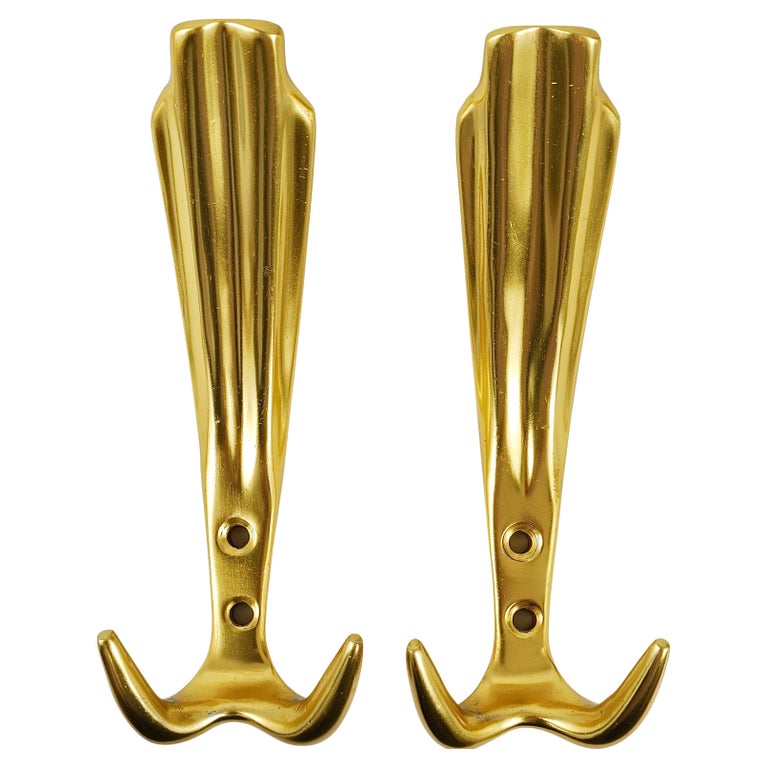 Up to Five Golden Hollywood Regency Wall Coat Hooks, Italy, 1970s For ...