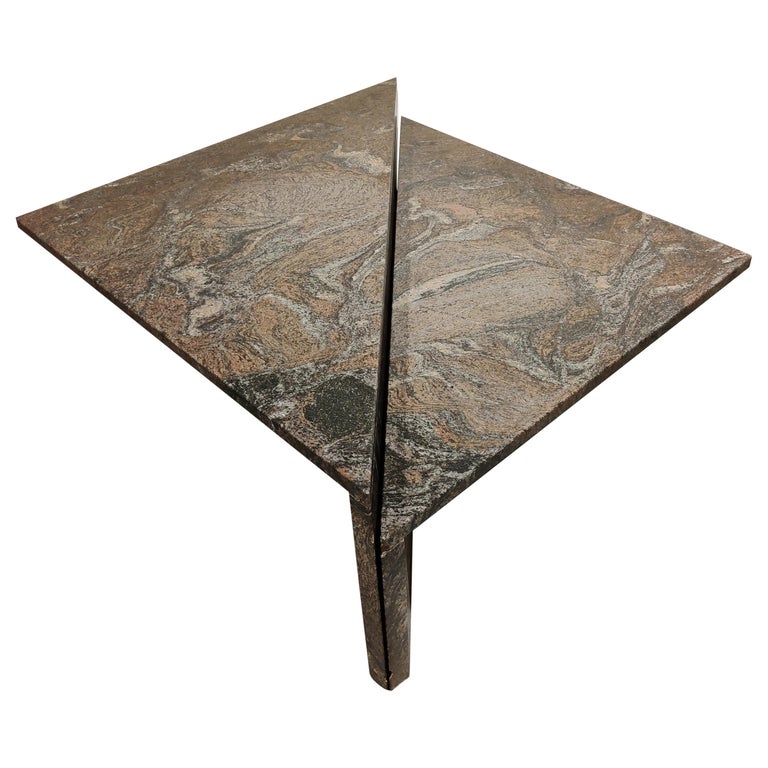 Up and Up Granite Triangular Coffee Tables, 1970s at 1stDibs