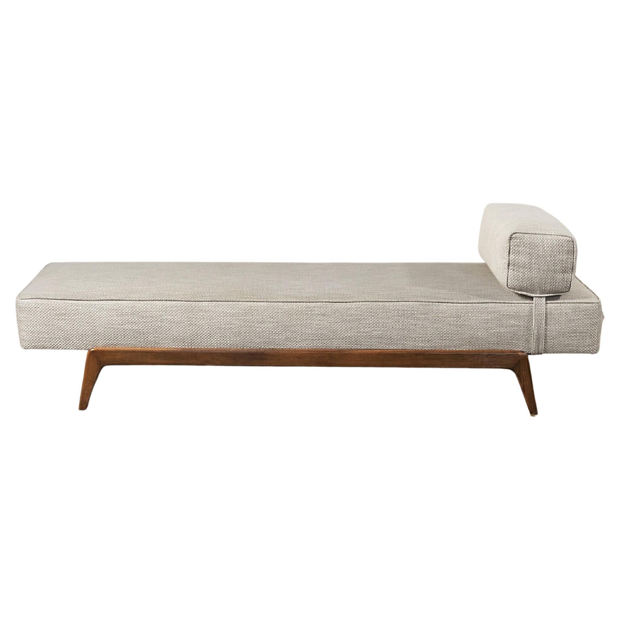 French Leather Daybed with Reclining Sides at 1stDibs | reclining daybed