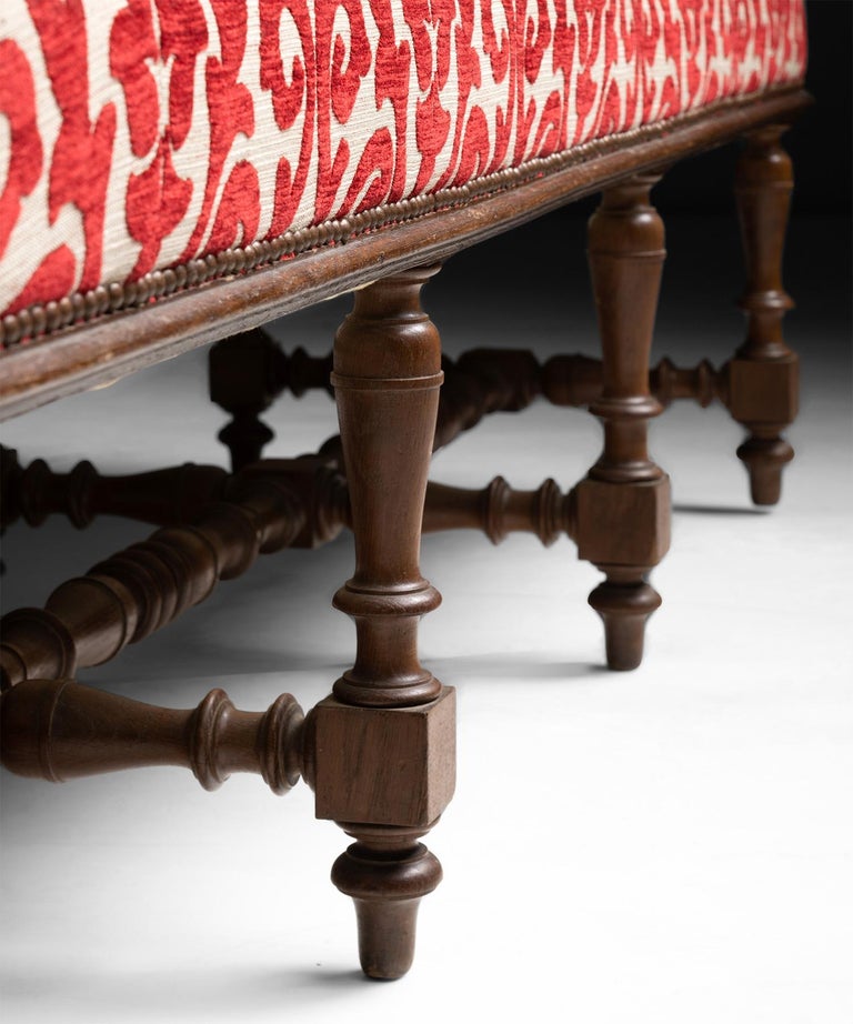 Upholstered Hall Bench, France circa 1880 For Sale at 1stDibs
