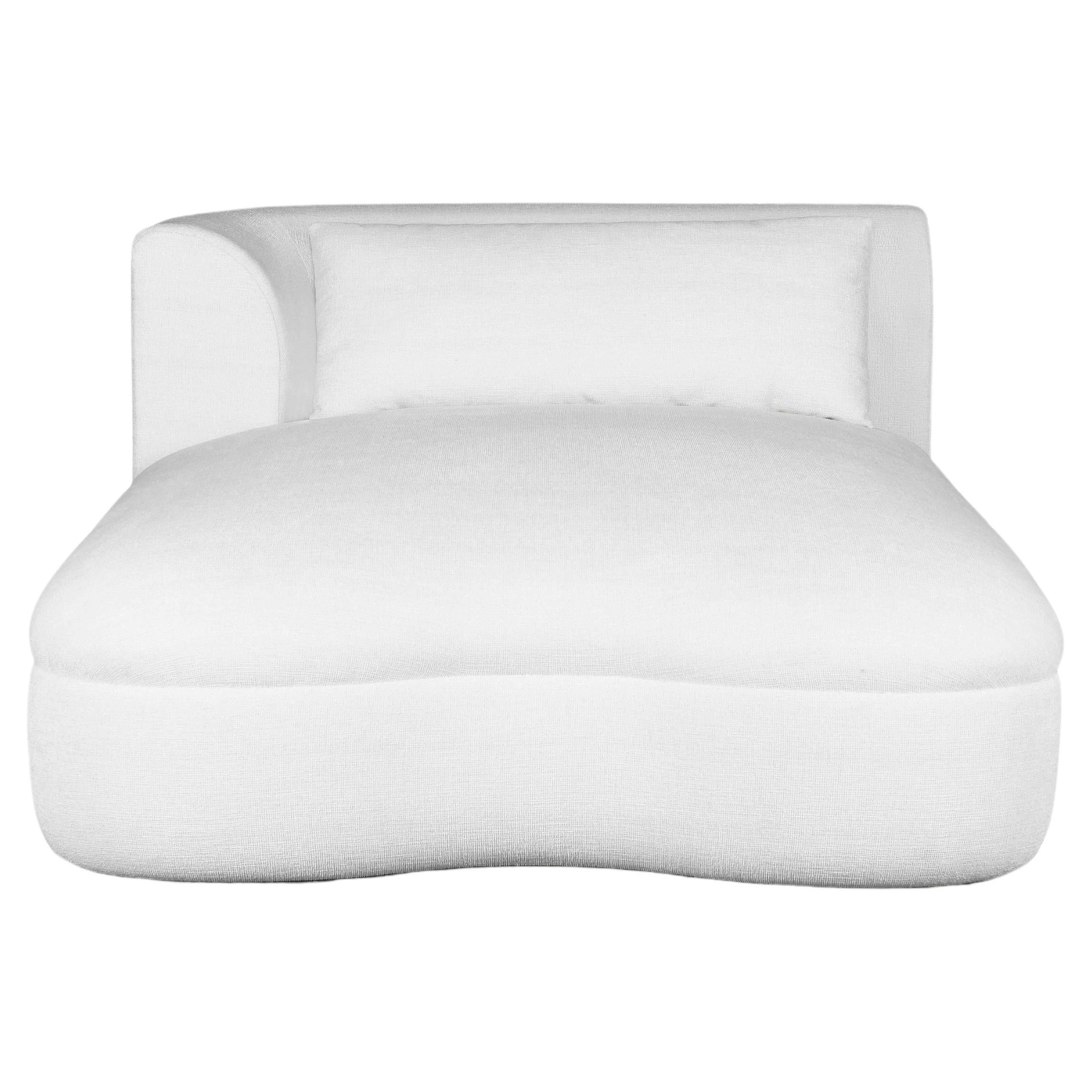 Upholstered Lambelle Chaise Lounge with Irregular Shape and Smoothly ...