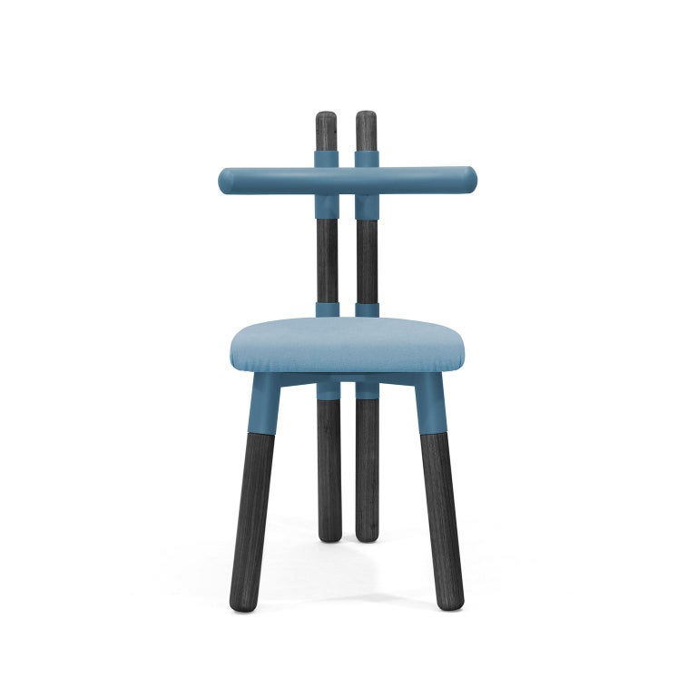 Upholstered PK12 Chair, Steel Structure and Ebonized Wood Legs by Paulo ...