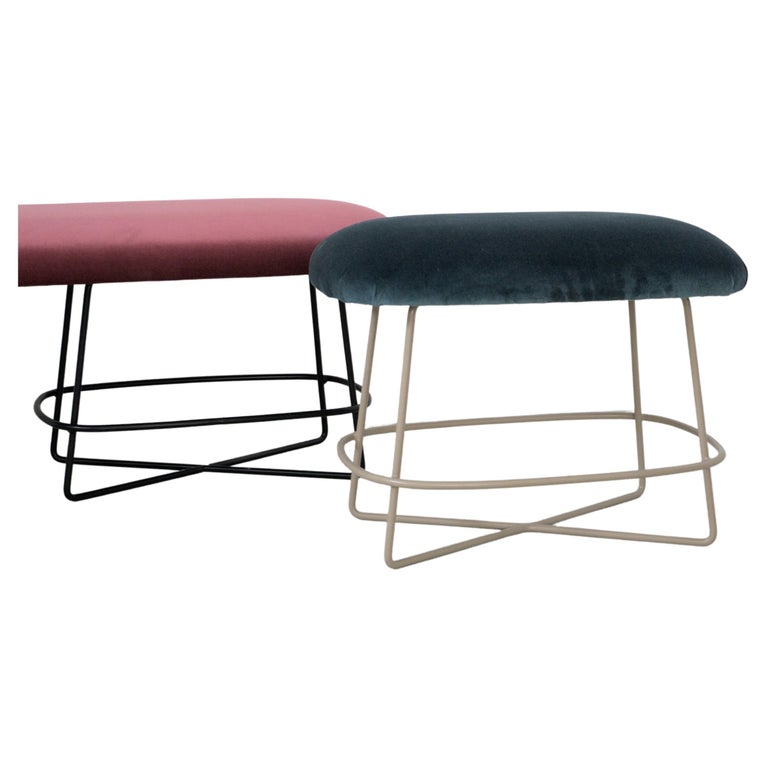 Upholstered single Contemporary Bench by Enrico Girotti Made in Italy ...