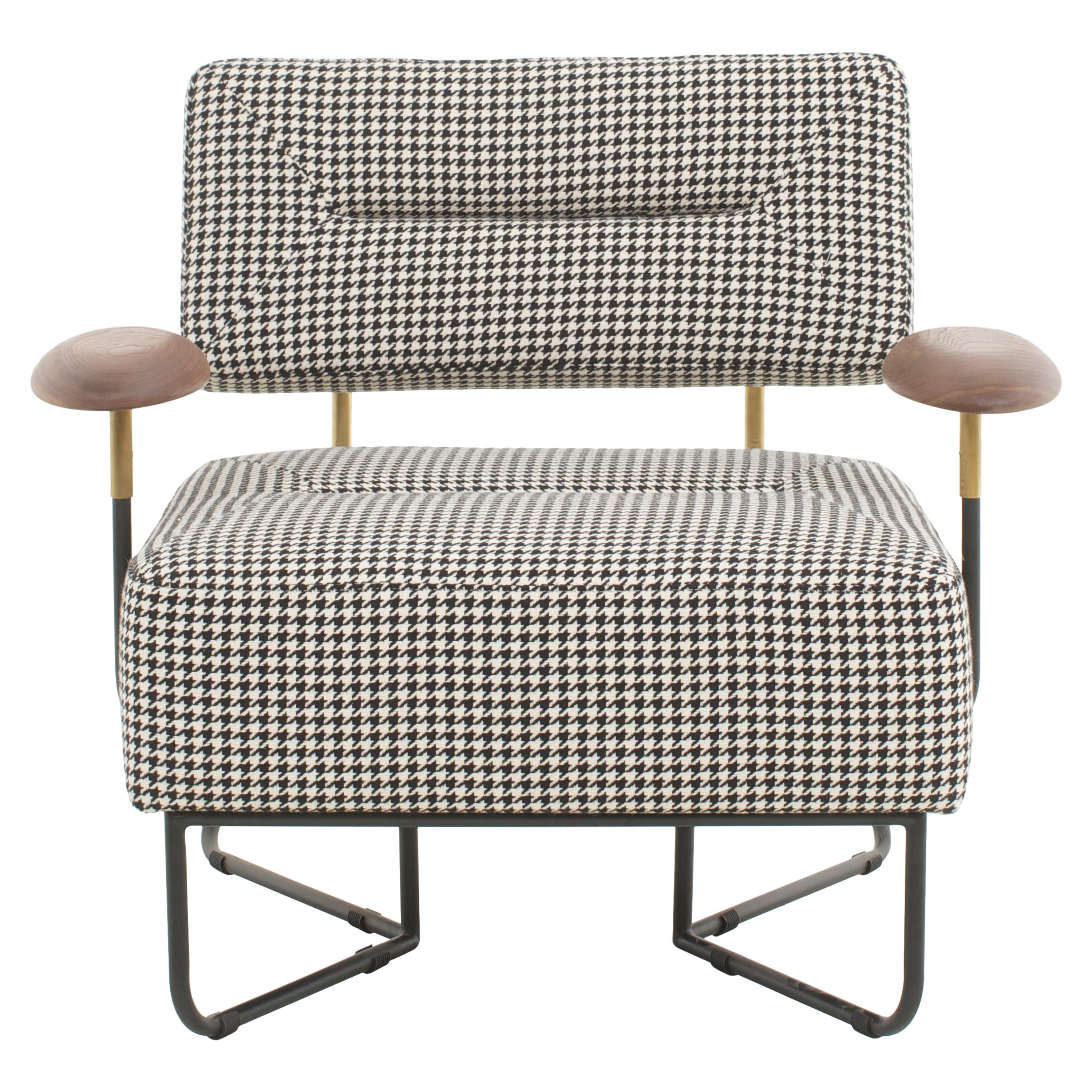 Ross Littell Steel and Woven Leather Lounge Chairs at 1stDibs