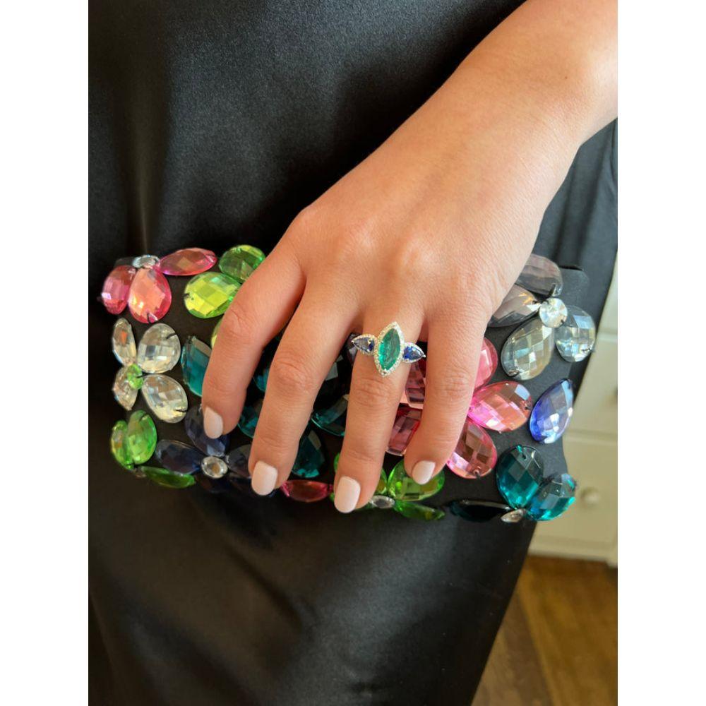Upper Crust Emerald, Sapphire and Diamond Ring at 1stDibs | bl-a15ct ...