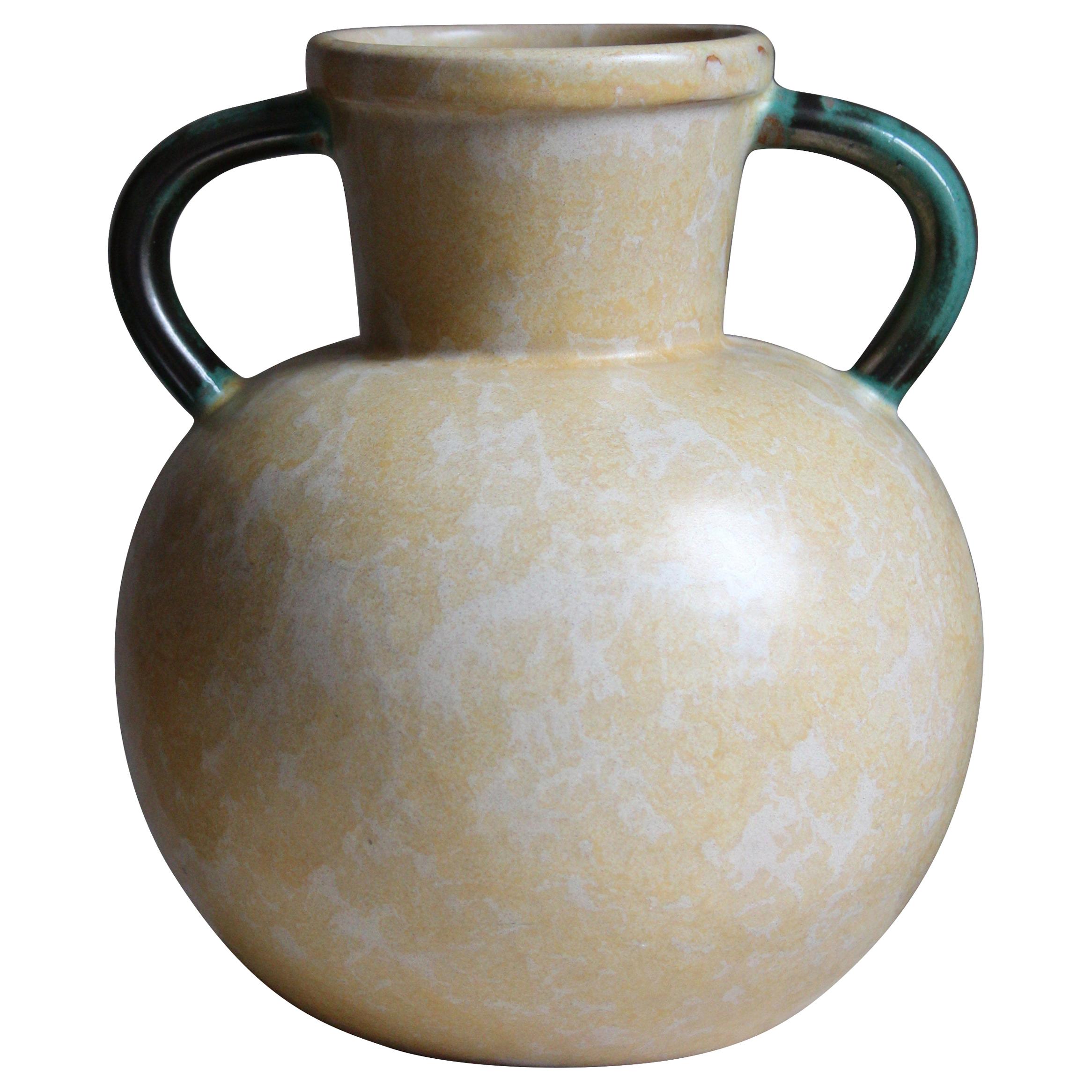French Ceramic Vase, circa 1930s Beautiful Polychrome Glaze For Sale at ...