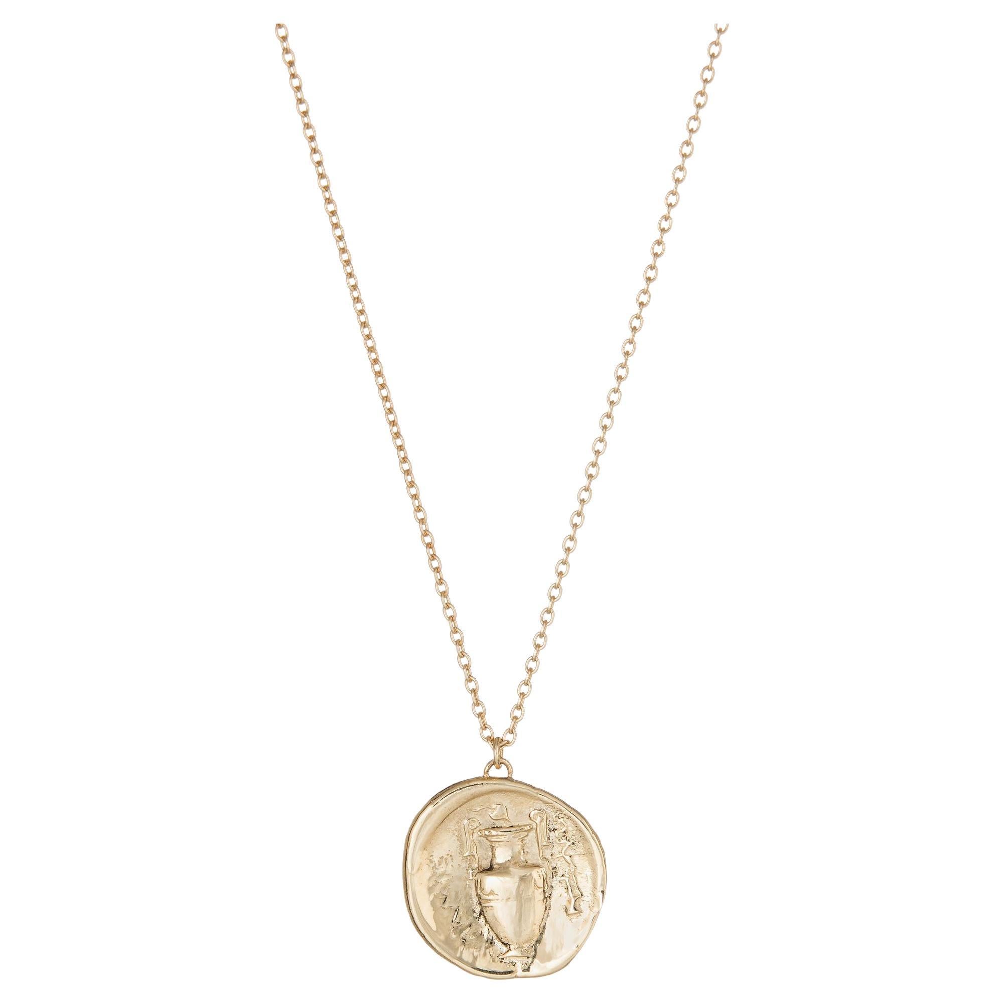 Handmade Spanish Coin Medallion Pendant For Sale at 1stDibs