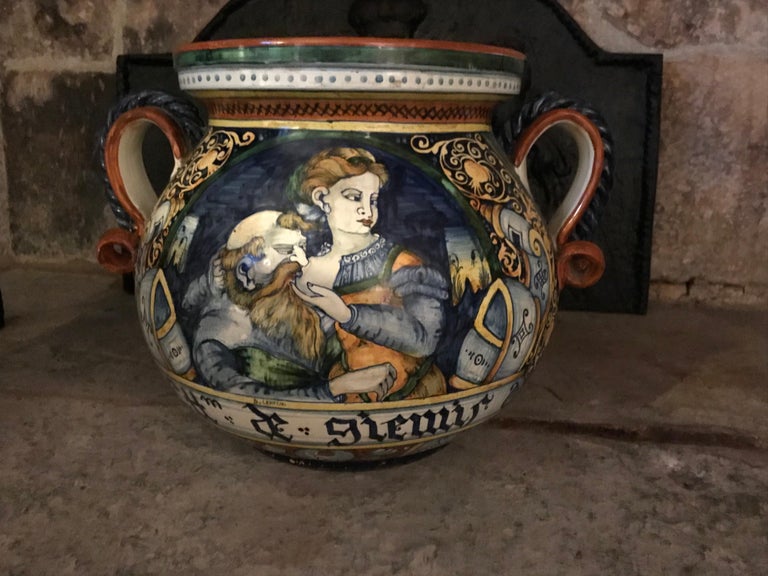 Urn Planter Flower Majolica Renaissance Italian Roman Charity Cimon ...