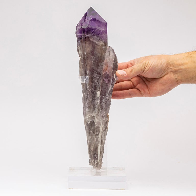 Uruguay Polished Agate with Amethysts Quartz Crystals Cluster on ...