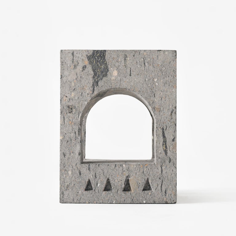 Urzúa, Black Cantera Stone, Regionalism Revival Side Table from Jalisco ...