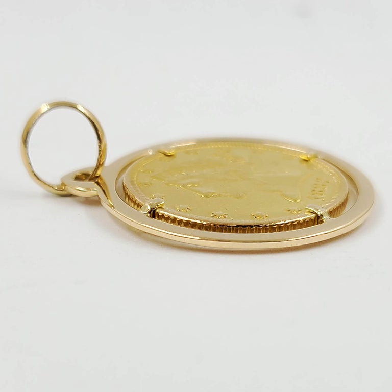 US $5 Gold Coin Pendant at 1stDibs