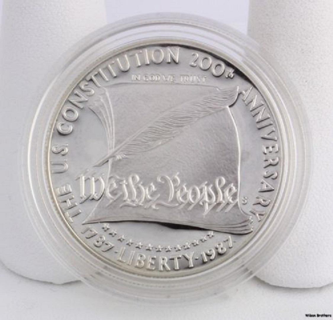 US Constitution Coins Silver Dollar and Gold Five Dollar Coin Set Proof ...