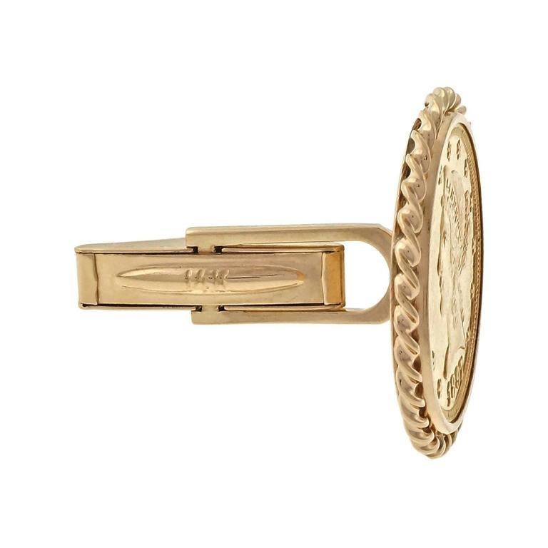 US Gold Coin Liberty Head Cufflinks at 1stDibs