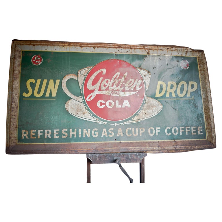 US Golden Cola Emanel Sign at 1stDibs