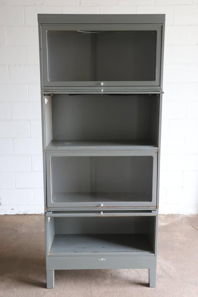 US Government Metal Barrister Bookcase at 1stDibs