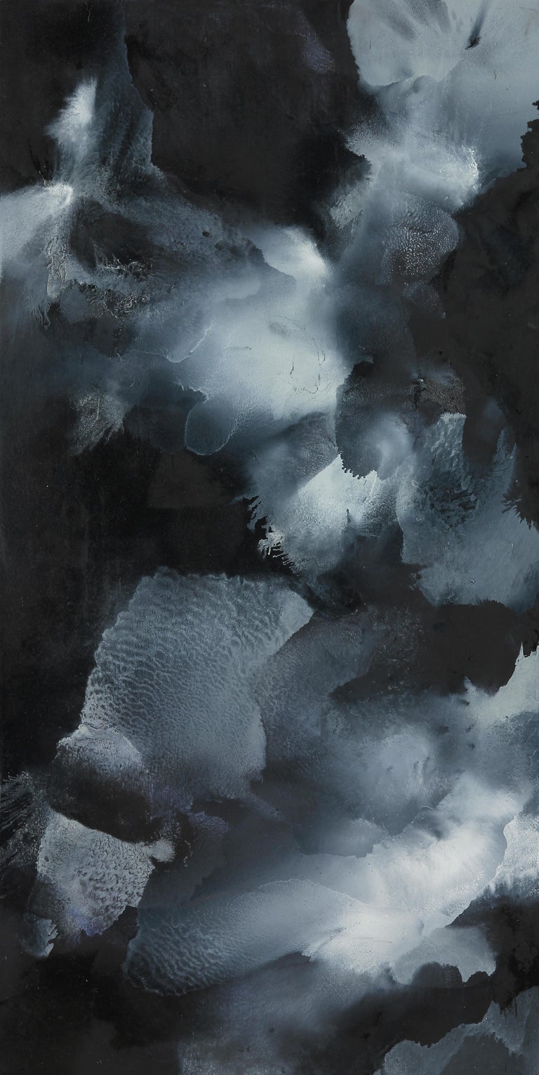 Usha Shukla - Hellebore, Abstract Oil Painting, 2020 For Sale at 1stDibs