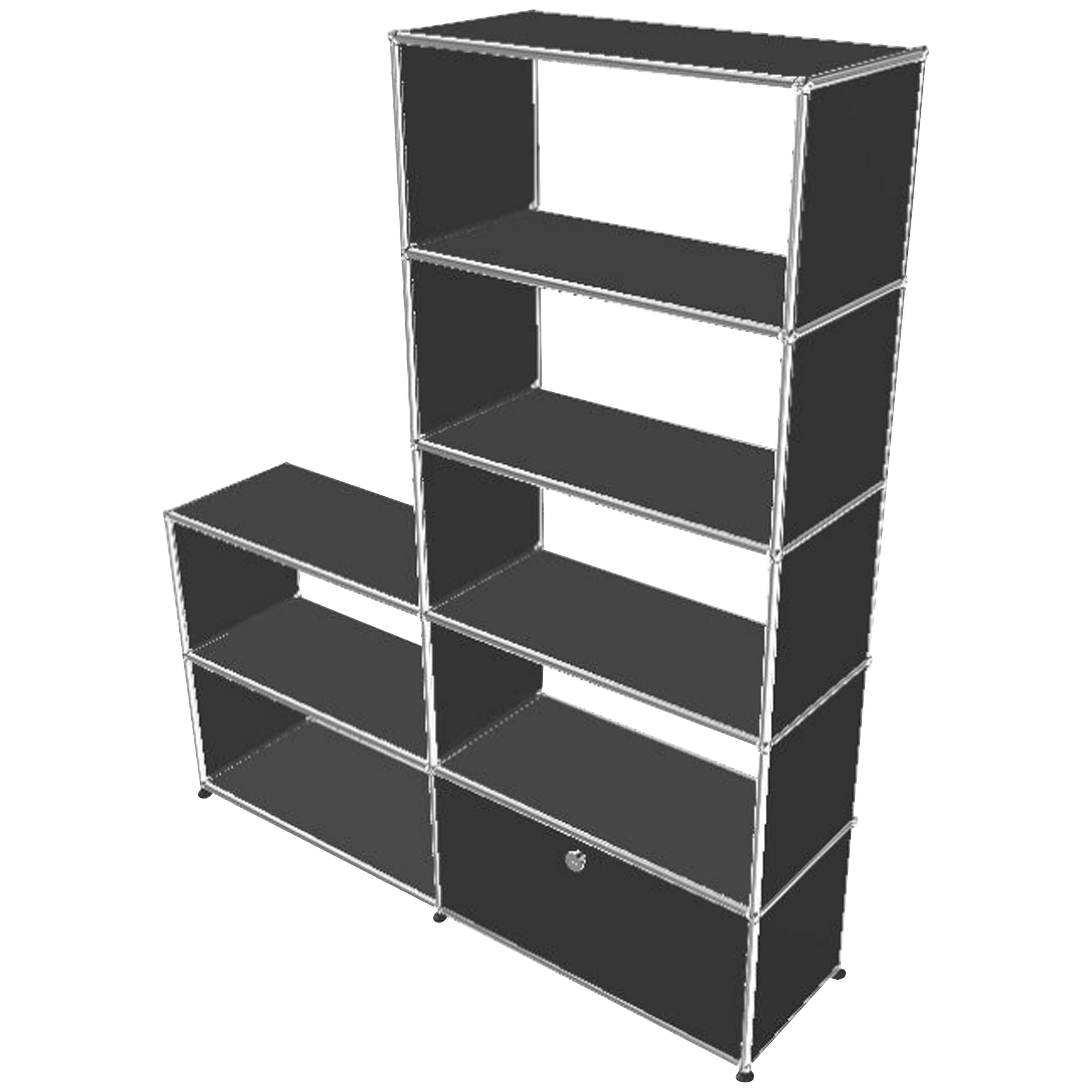 USM Anthracite Open Shelving Unit For Sale at 1stDibs