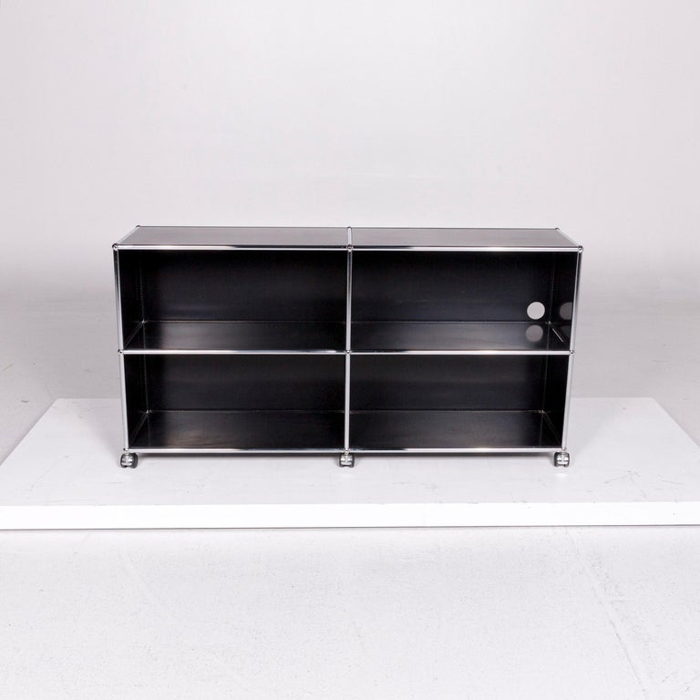 USM Haller Metal Sideboard Anthracite Shelf Office Furniture at 1stDibs