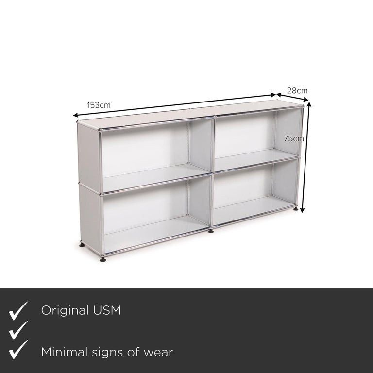 USM Haller Metal Sideboard Gray Light Gray Office Furniture Modular ...