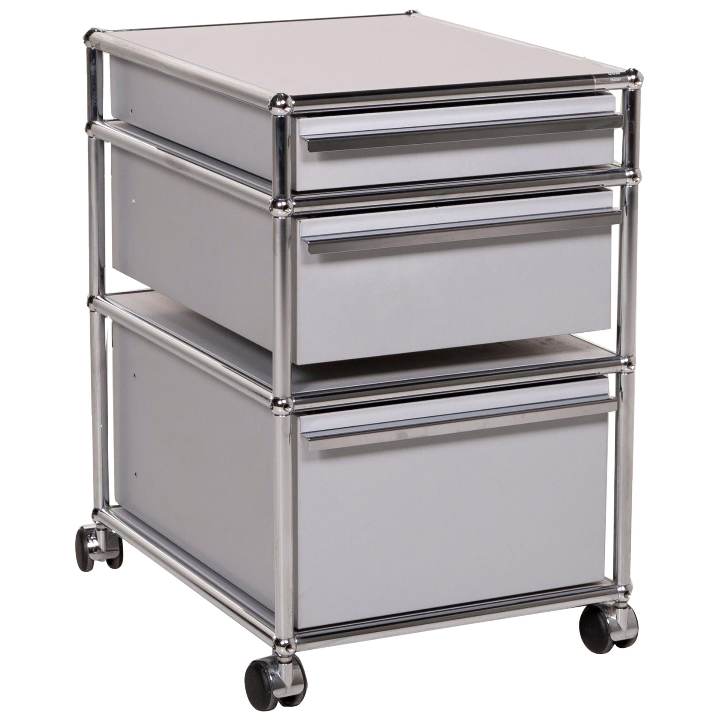 USM Haller Metal Sideboard Black Office Furniture at 1stDibs