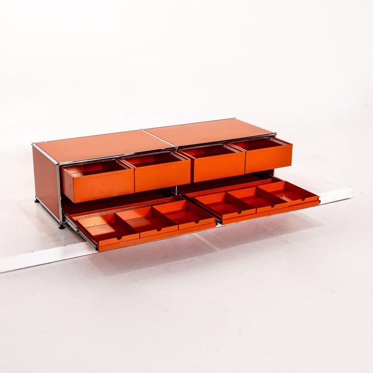 USM Haller Metal Sideboard Orange Office Furniture Lowboard Modular at ...