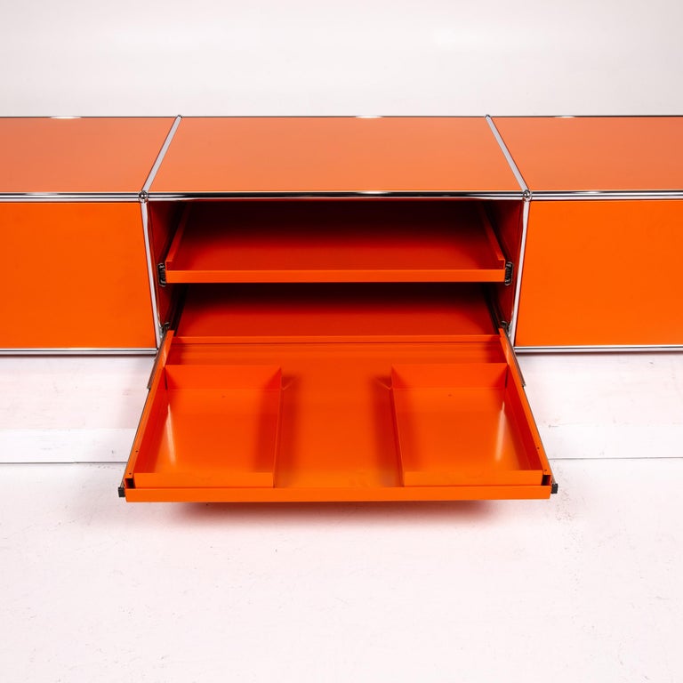 Usm Haller Metal Sideboard Orange Office Furniture Shelf Modular For ...