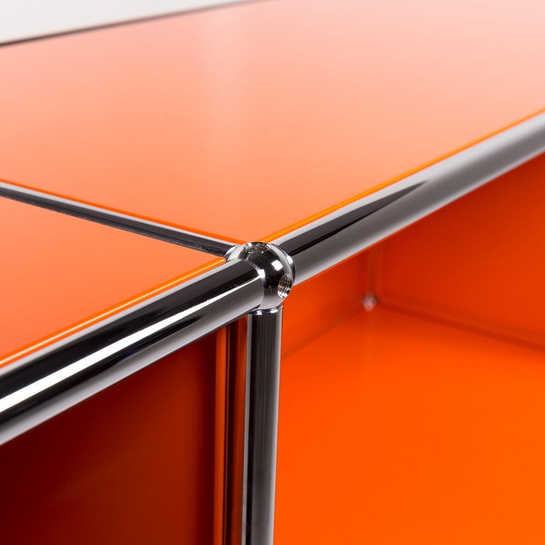USM Haller Metal Sideboard Orange Shelf Office at 1stDibs | usm orange ...