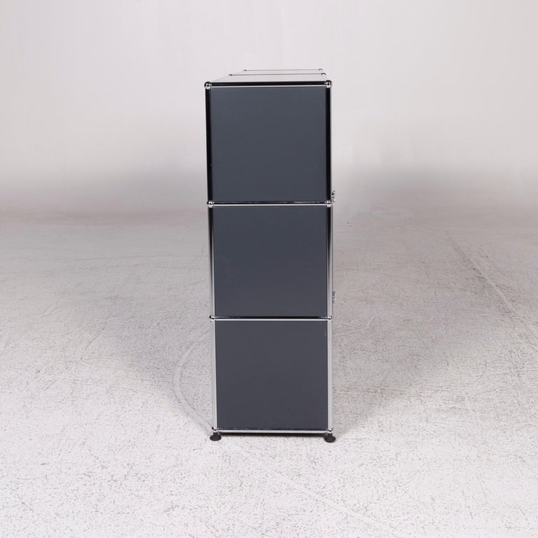 USM Haller Metal Sideboard Shelf Gray 4 Drawers at 1stDibs