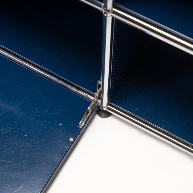 USM Haller Swiss Steel Blue Sideboard For Sale at 1stDibs