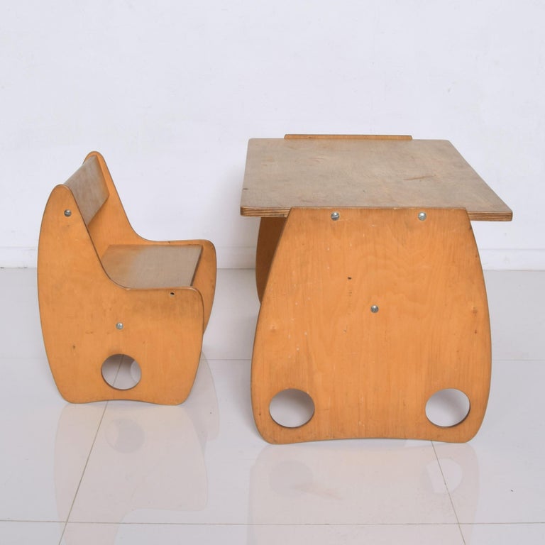 USSR Child School Desk Set Table and Chair by Hans Mitzlaff and ...