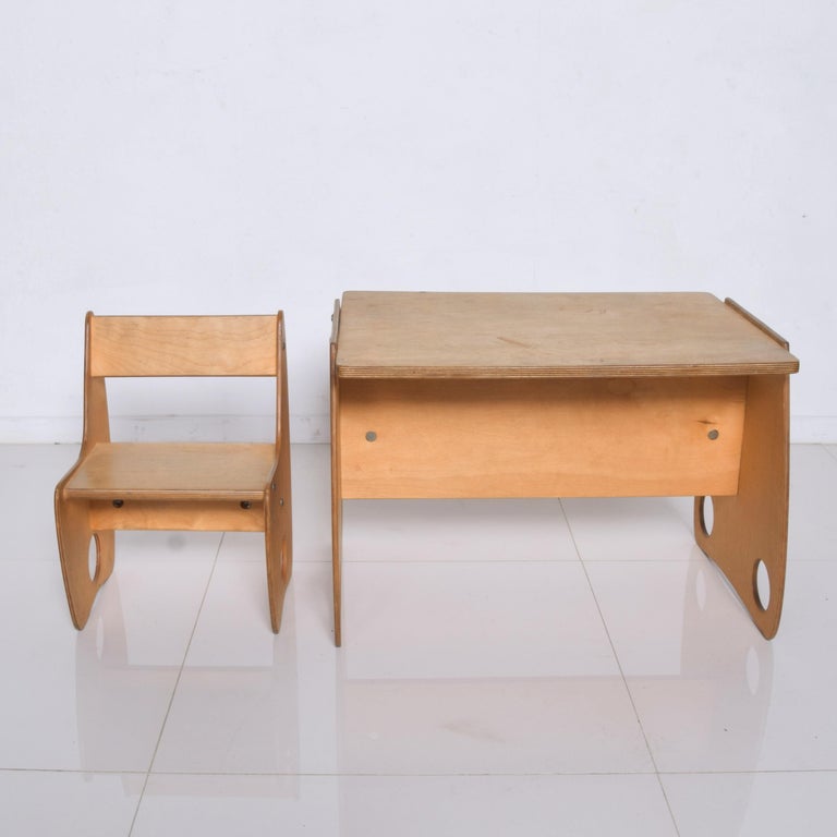 USSR Child School Desk Set Table and Chair by Hans Mitzlaff and ...