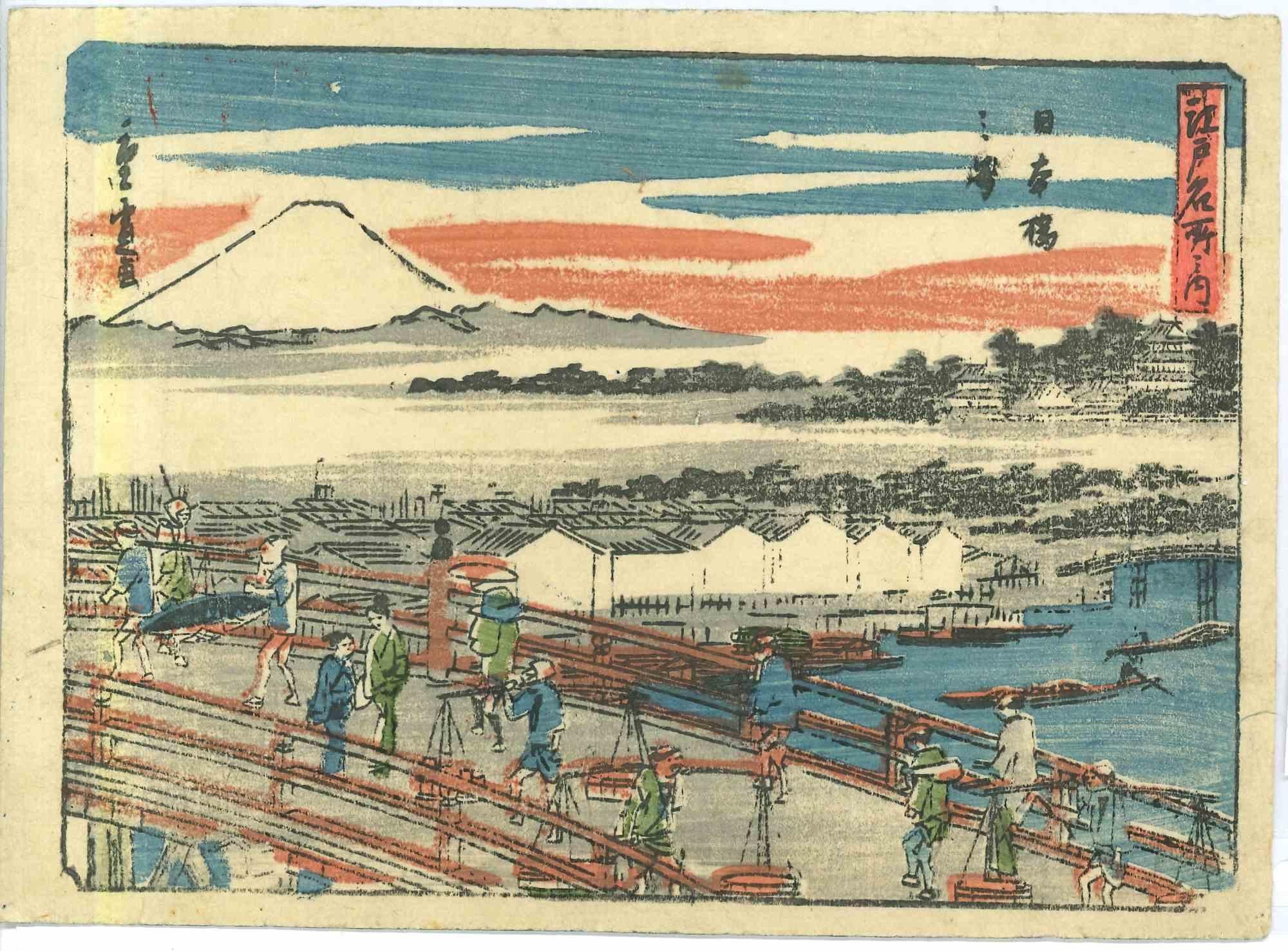 Utagawa Hiroshige - Station Yui - Original Woodcut by Utagawa Hiroshige ...