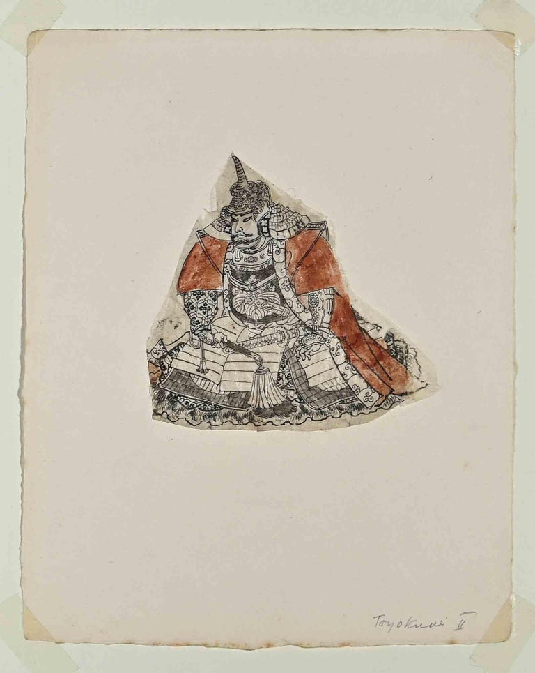 Utagawa Toyokuni II - Warrior - Woodcut by Utagawa Toyokuni II - Late ...