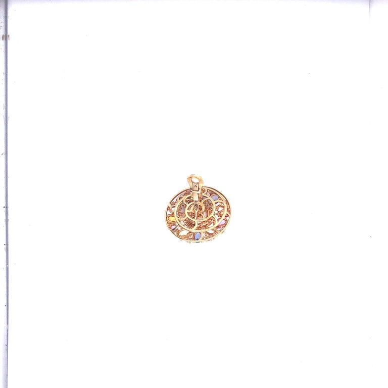 Utopia Rose Gold Pearl Sapphire and Diamond Earrings at 1stDibs