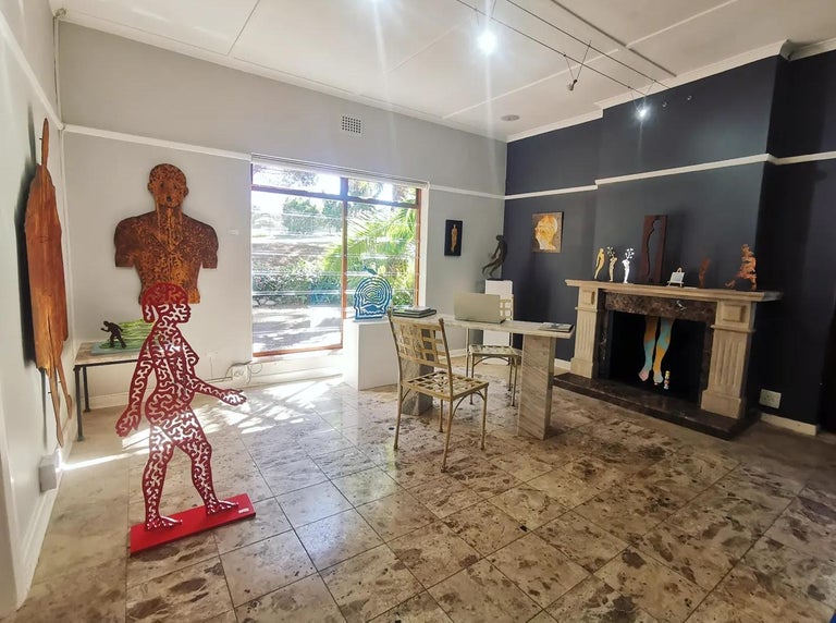 Uwe Pfaff - Large Limited Edition Mild Steel Sculpture "African Strider ...