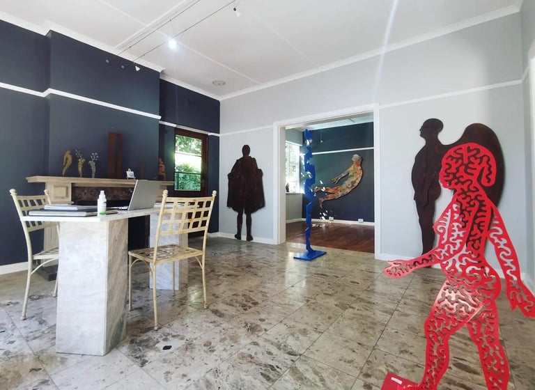 Uwe Pfaff - Large Limited Edition Mild Steel Sculpture "I am the Blue ...